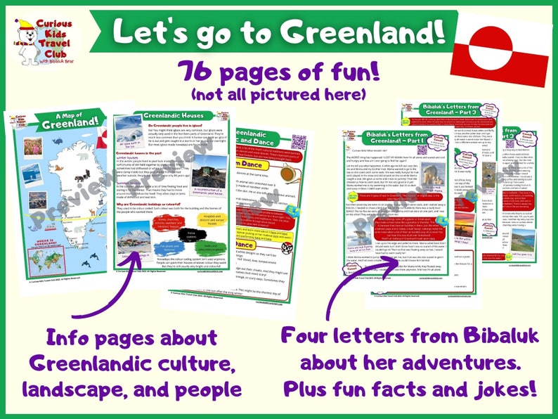 Greenland Adventure Kids Activities Printable Homeschool Geography and ...