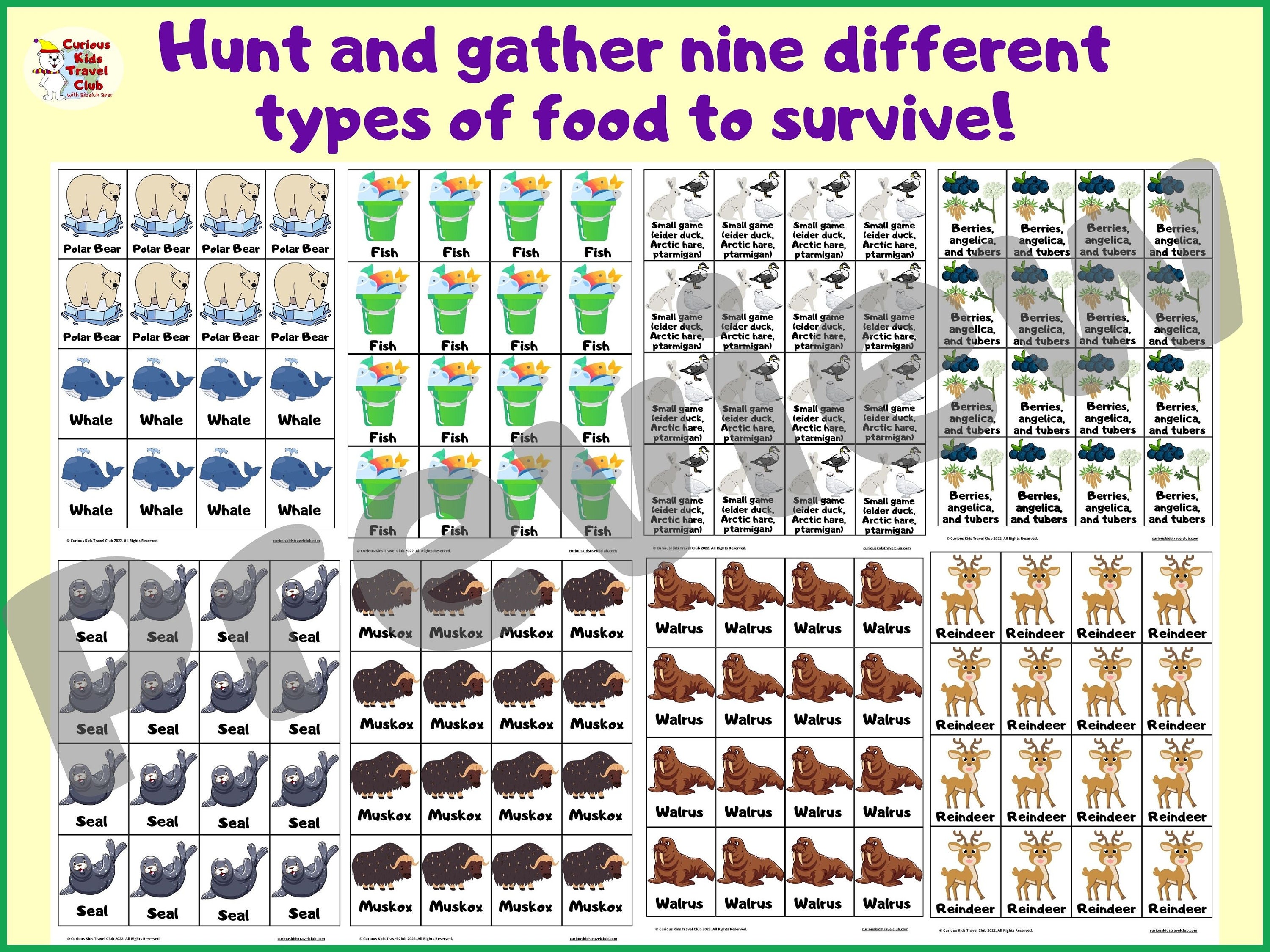 Greenland Adventure Board Game for Kids and Adults Printable Homeschool ...