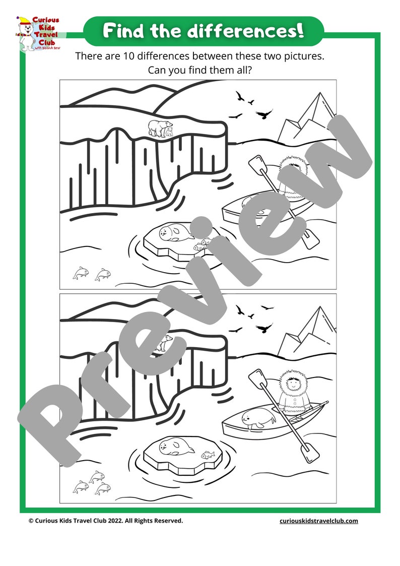 Greenland Adventure Kids Activities Printable Homeschool Geography and ...