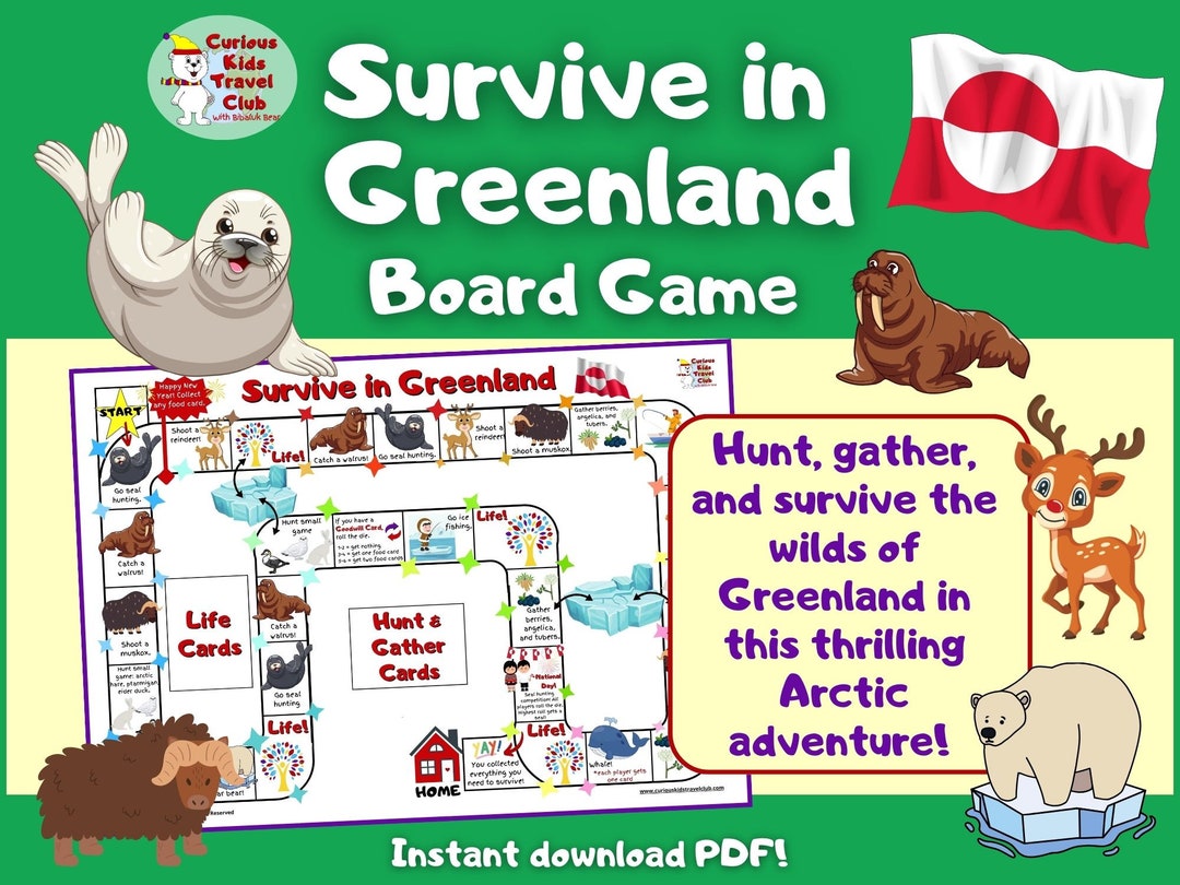 Greenland Adventure Board Game for Kids and Adults - Printable ...