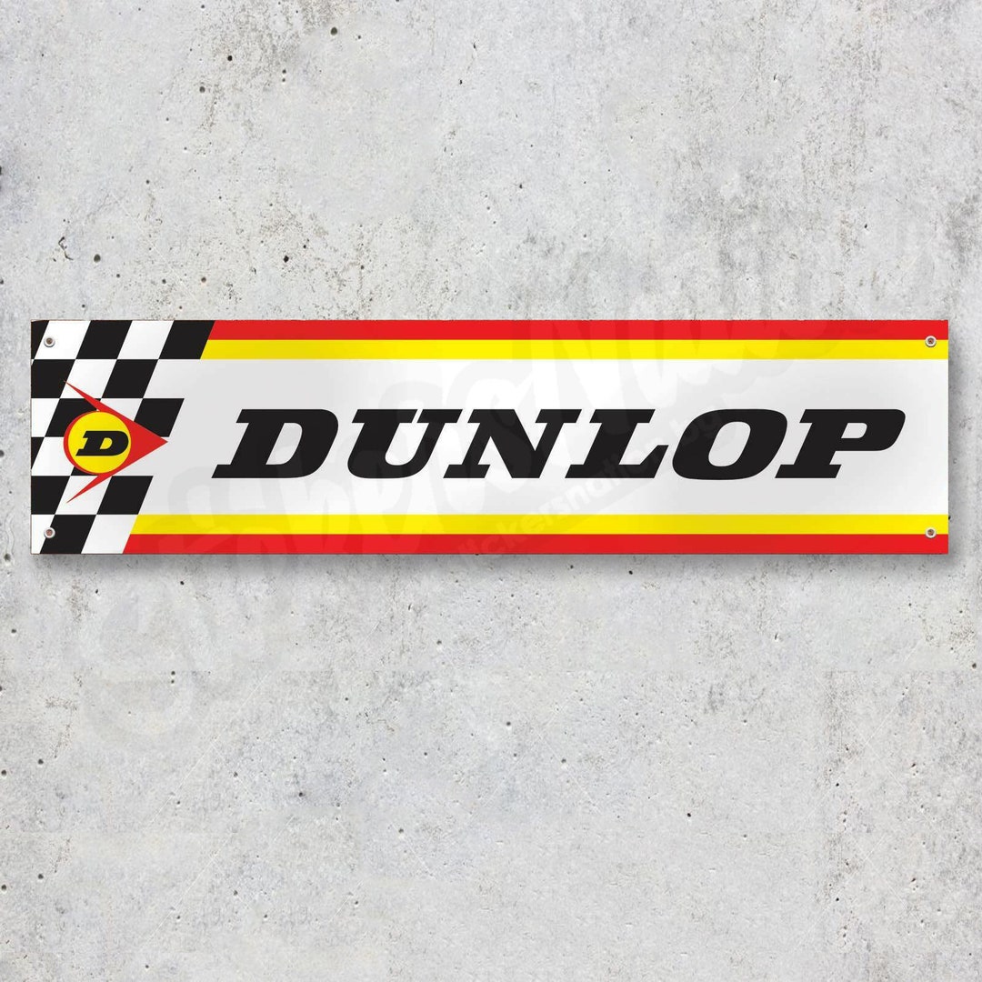 Dunlop Vinyl Banner Garage Sign Decoration Workspace Bike Automotive ...