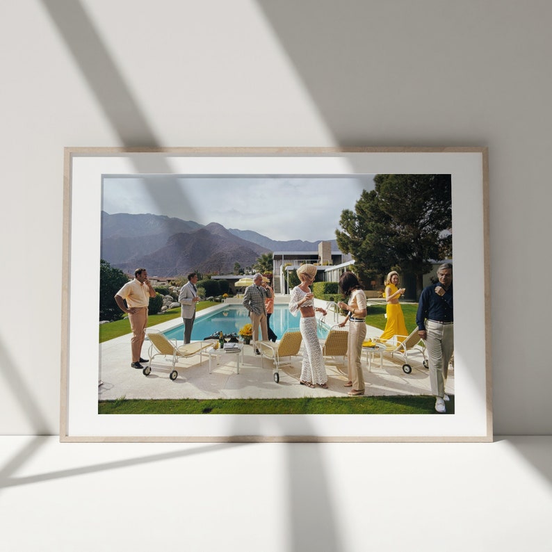 Slim Aarons Poolside Socialites Print Poster, Vintage Print ...