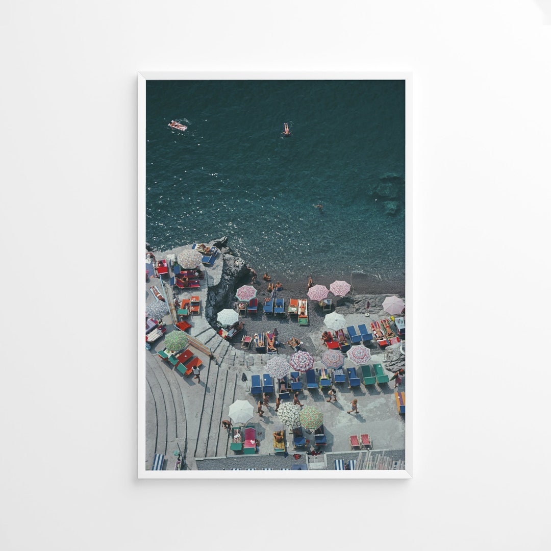 Slim Aarons Positano Beach Print Poster, Vintage Print, Photography ...