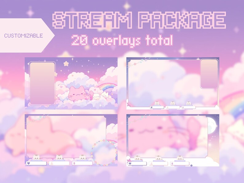 Cat Paradise / VTUBER Stream Overlay Package / Cute Twitch - Etsy UK