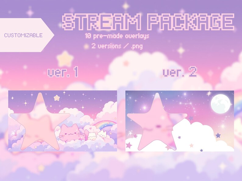 Cat Paradise / VTUBER Stream Overlay Package / Cute Twitch - Etsy UK