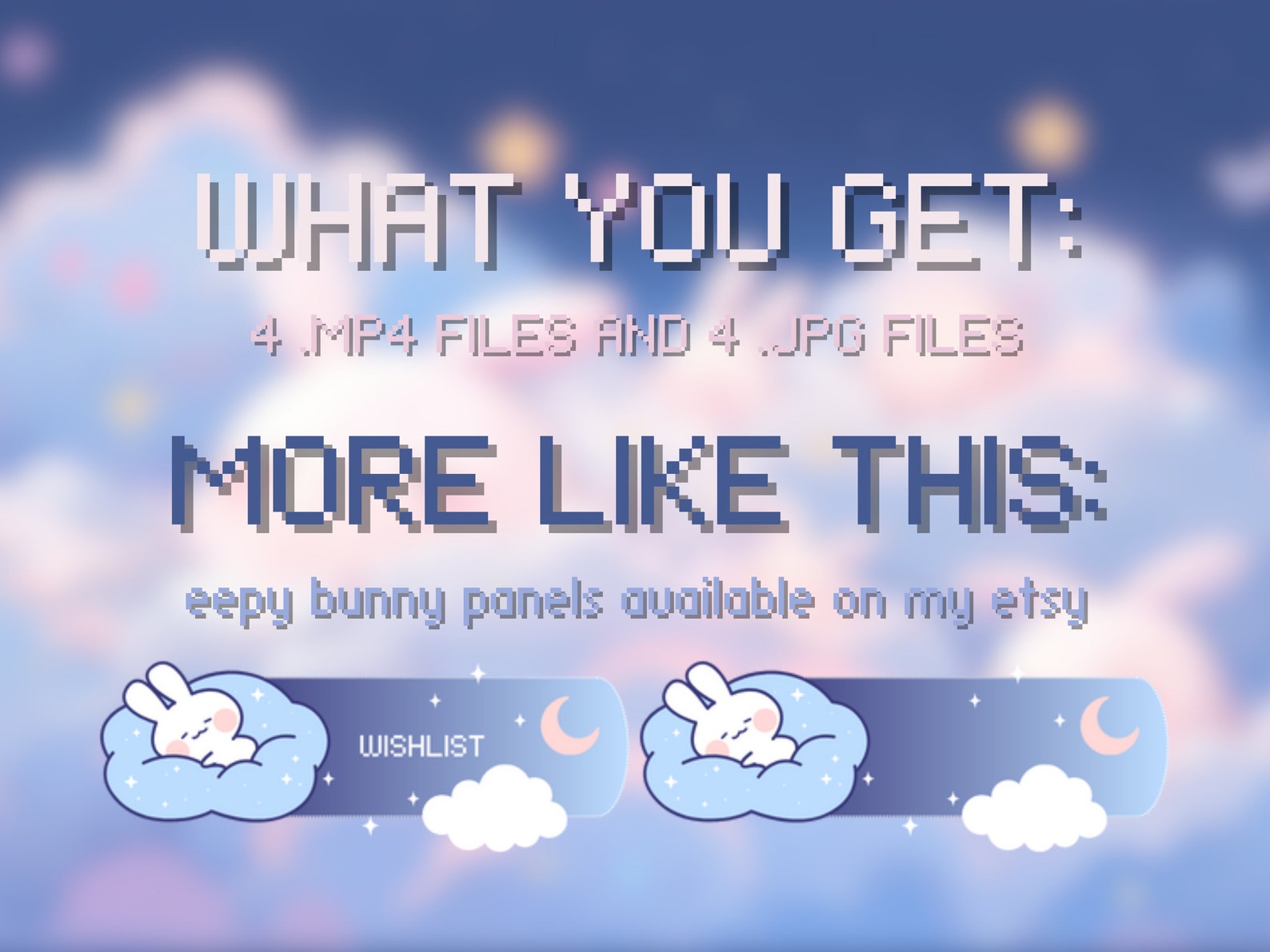 Animated Dreamy Bunny Twitch Screens / Cute Twitch Screens / Custom ...