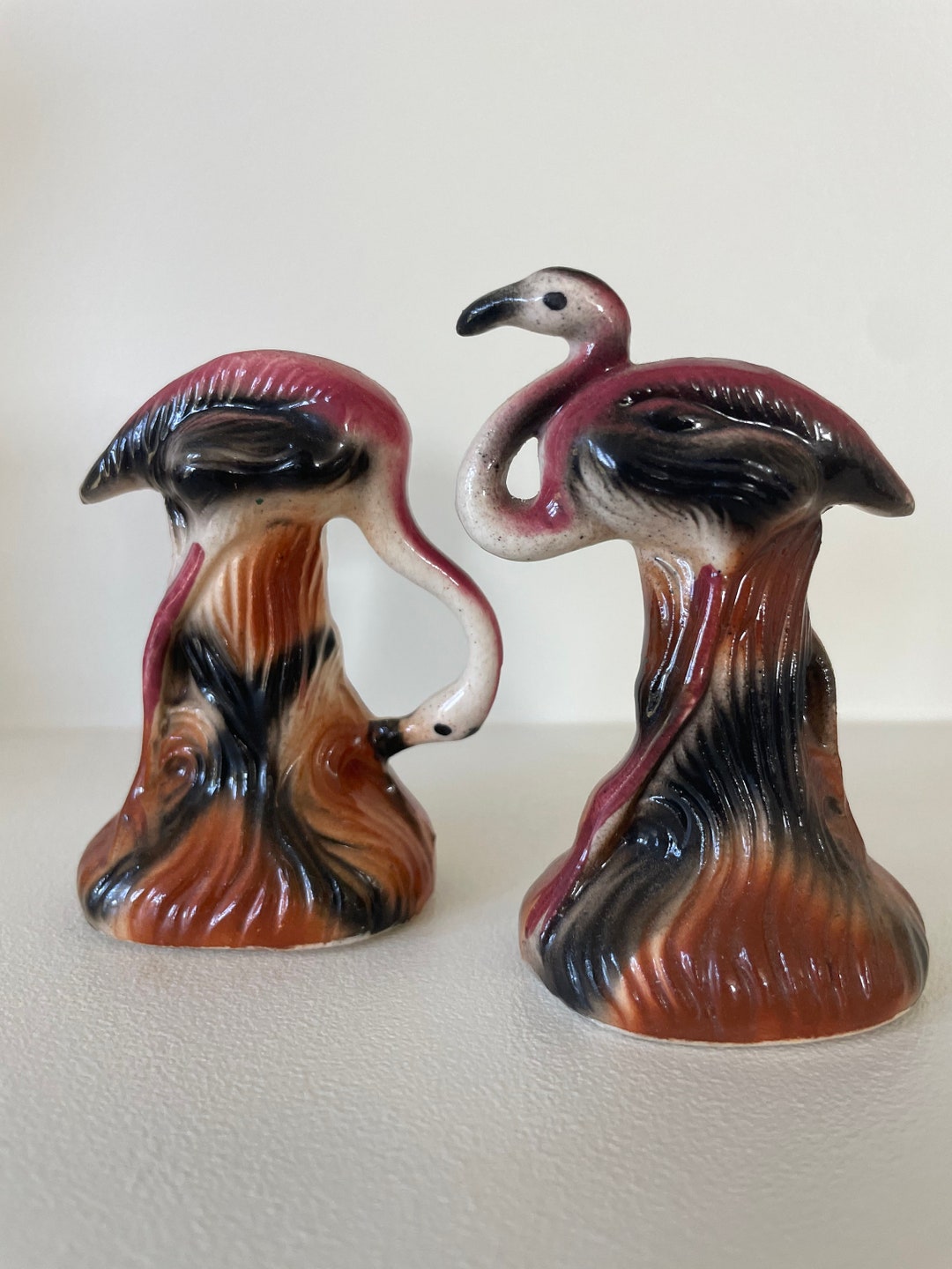 MCM Pink Flamingo Salt and Pepper Shakers - Etsy