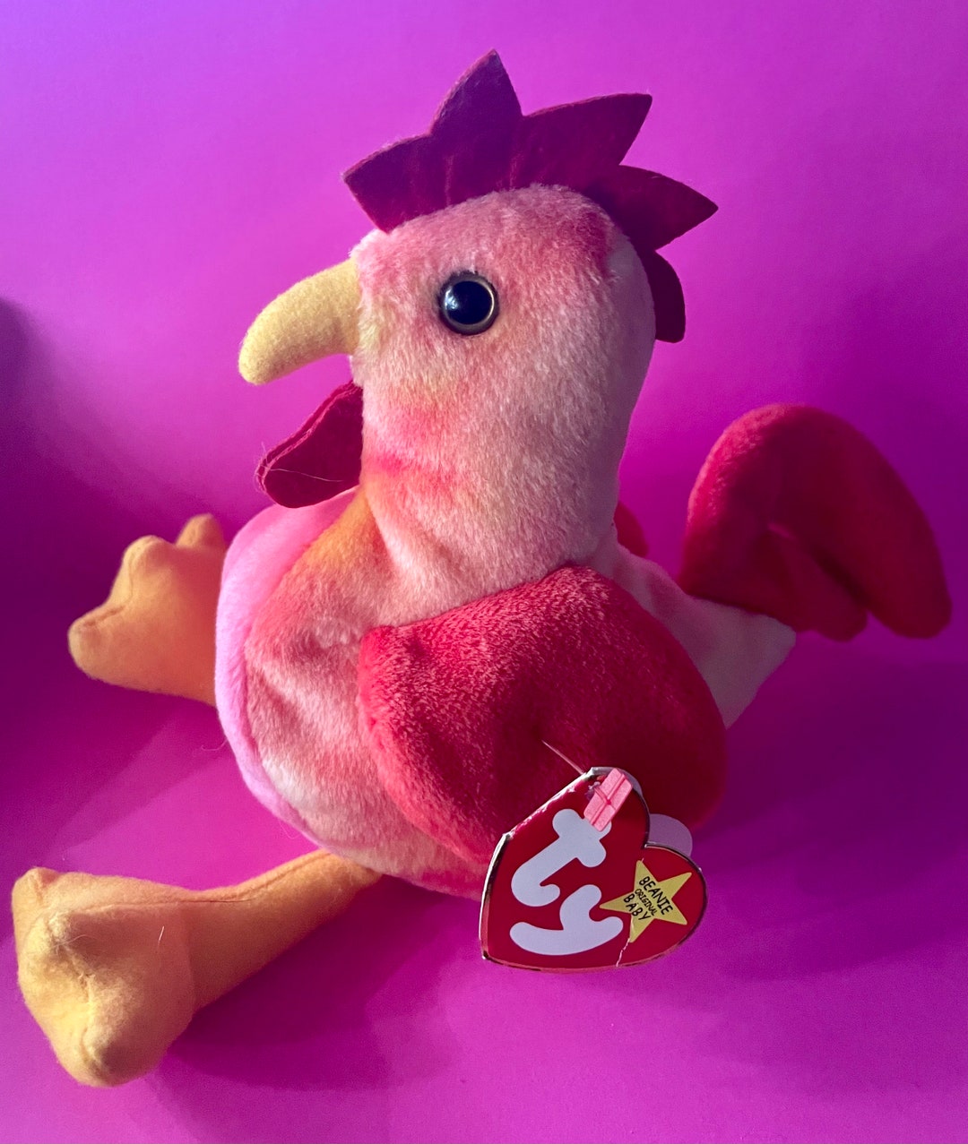 Rare 1996 TY Beanie Baby Strut the Rooster With Errors - Etsy