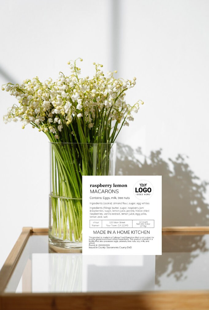 Home Baked Goods Label, Client Name Label Template Canva, Order Number ...