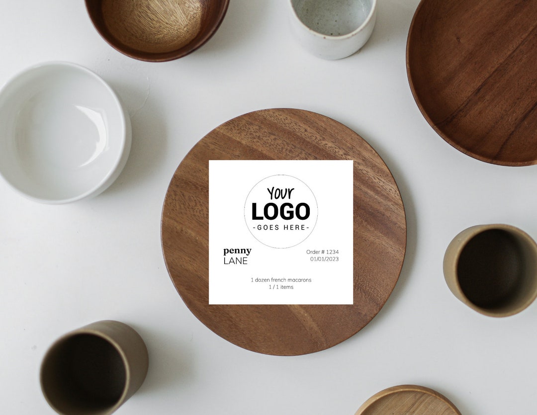 Home Baked Goods Label, Client Name Label Template Canva, Order Number ...