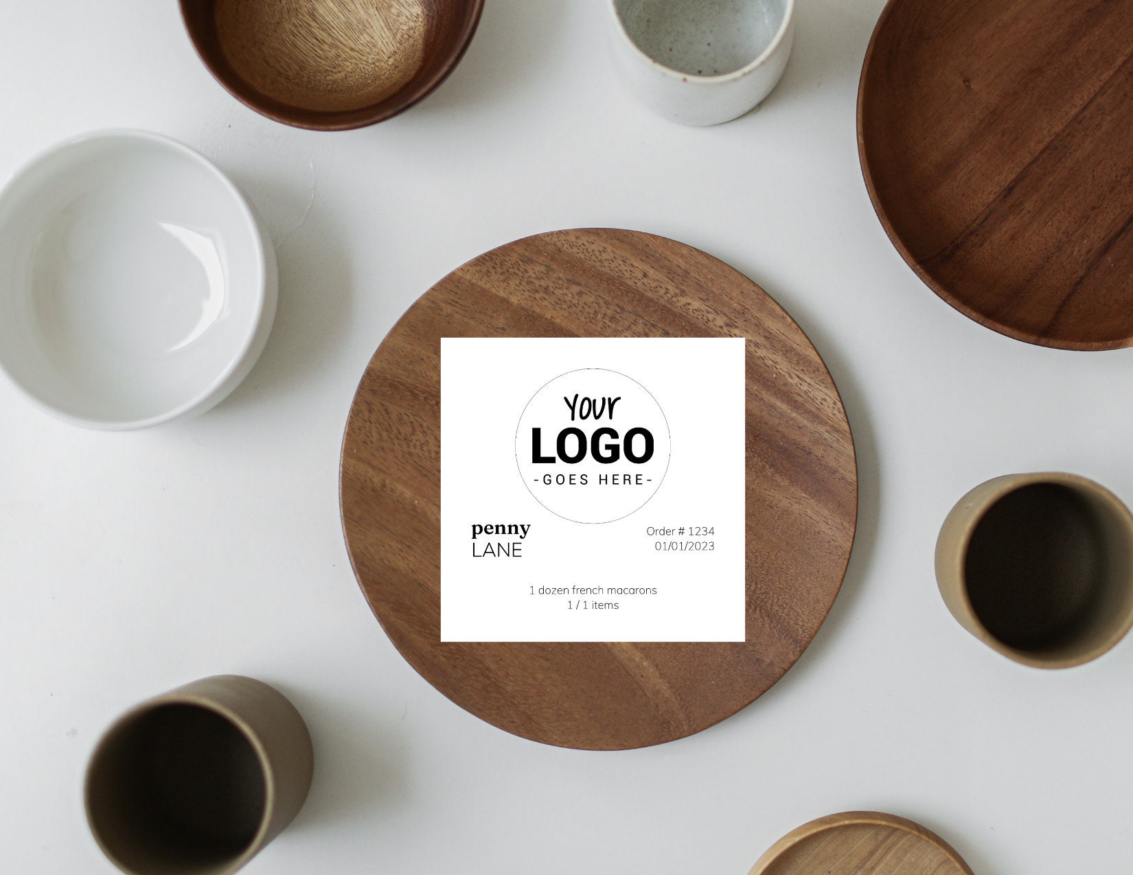 Home Baked Goods Label, Client Name Label Template Canva, Order Number ...