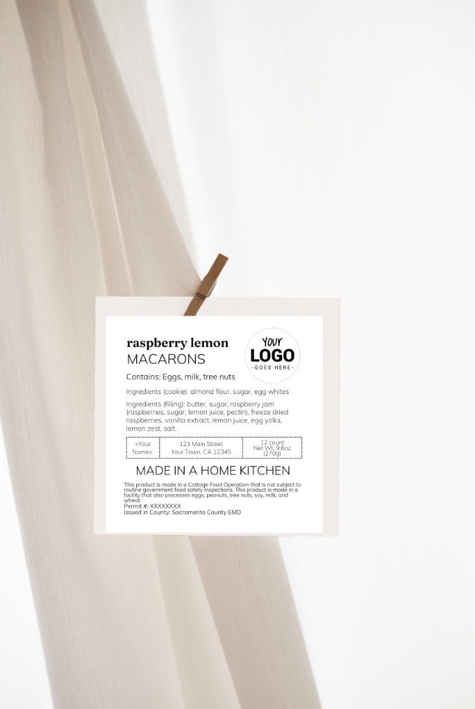 Home Baked Goods Label, Client Name Label Template Canva, Order Number ...