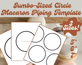 All Sizes Round Macaron Piping Template | Macaron Piping Template ...