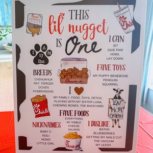 Chickfila Little Nugget 1st Birthday Sign - Etsy