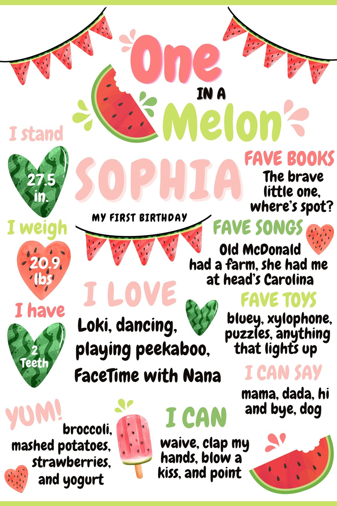 One in A Melon Sign - Etsy