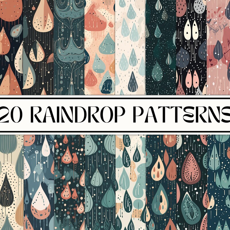 Raindrop Art - Etsy UK