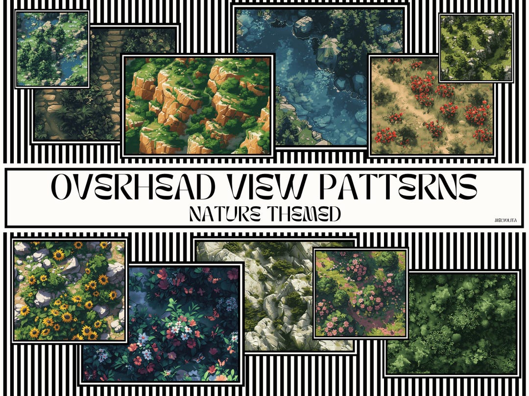 Game Background Digital Paper Set, Seamless Pattern, Nature Patterns ...