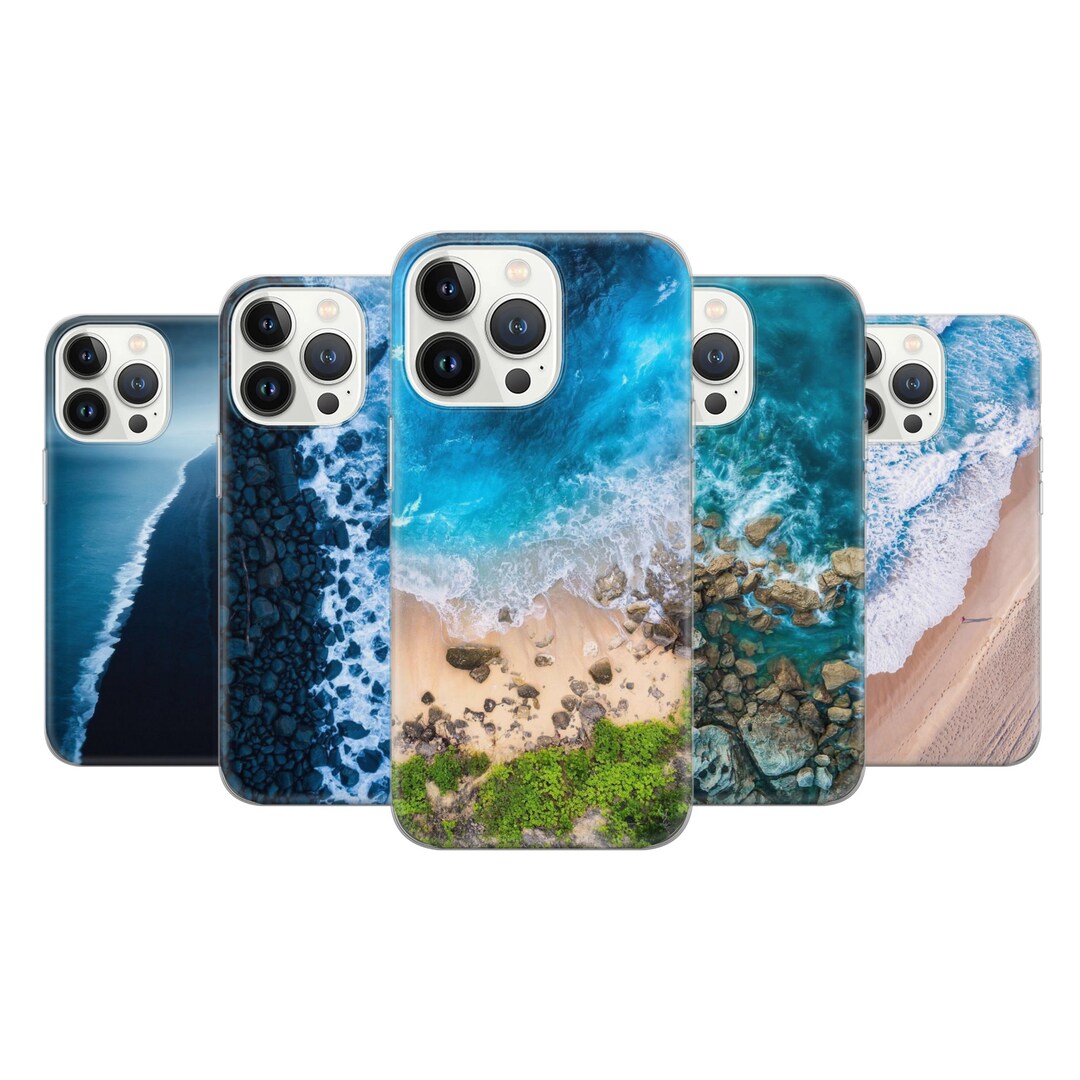 Ocean Waves Phone Case Sand Sea Cover Fit for iPhone 14 Pro, 13, 12, 11 ...