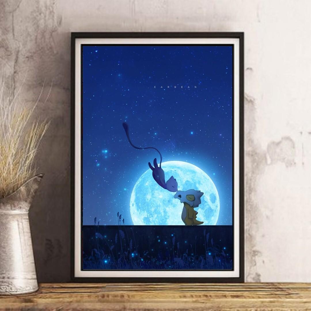 Mew Pokemon Poster,and Cubone Printable Wall Art High Quality ...