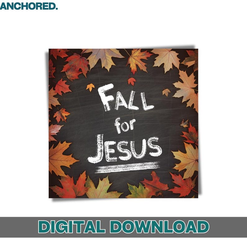 Fall for Jesus Chalkboard Fall-themed Digital Download Print ...