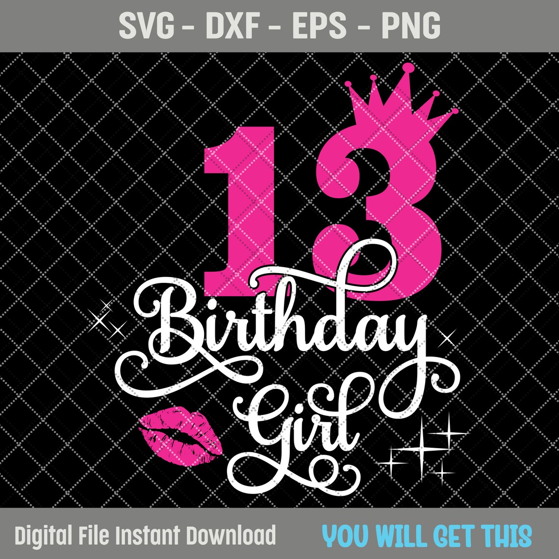 13th Birthday Girl SVG, 13 Year Old Birthday Girl Svg, 13th Birthday ...