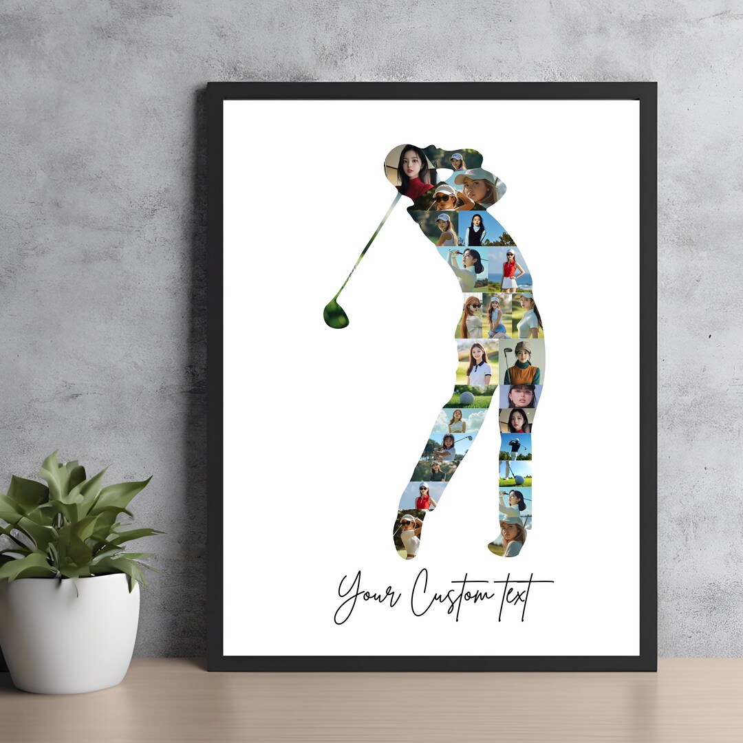 Golf Sports Photo Collage, Golf Photo Collage, Golf Personalized Gifts ...