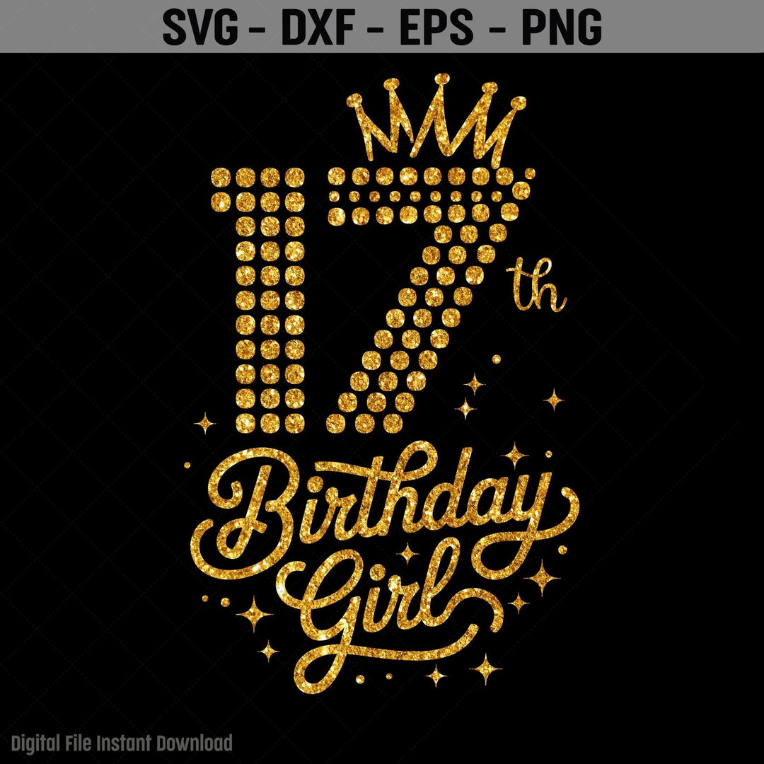 17th Birthday Girl SVG, It's My 17th Birthday Svg, 17 Years Old ...