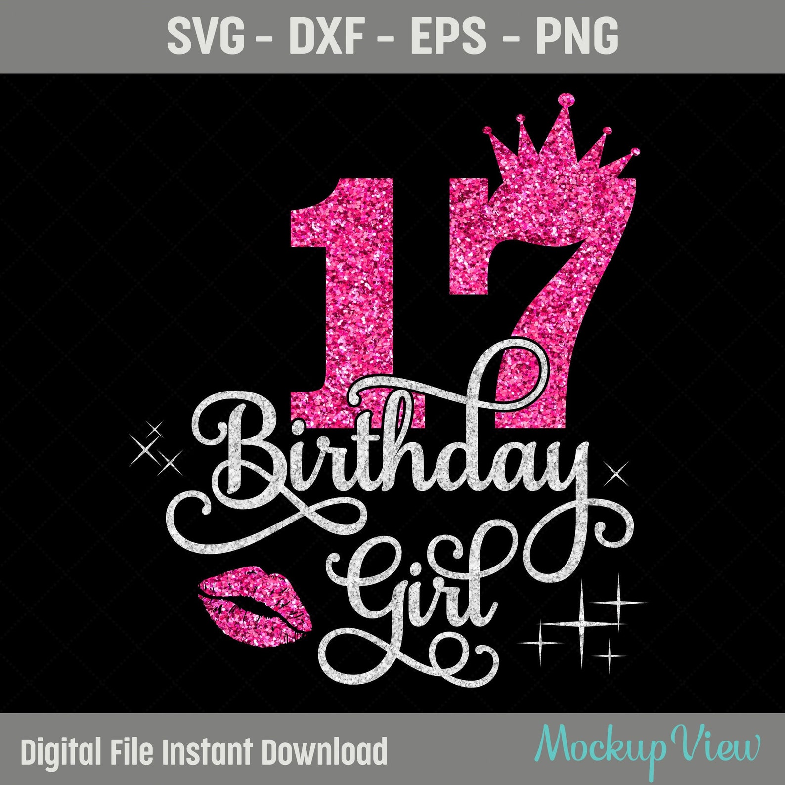 17th Birthday Girl SVG, 17 Year Old Birthday Girl Svg, 17th Birthday ...