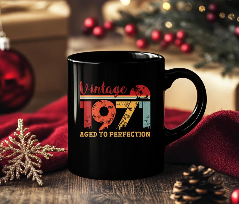 Vintage 1971 Aged to Perfection SVG, 54th Birthday Design, Vintage ...