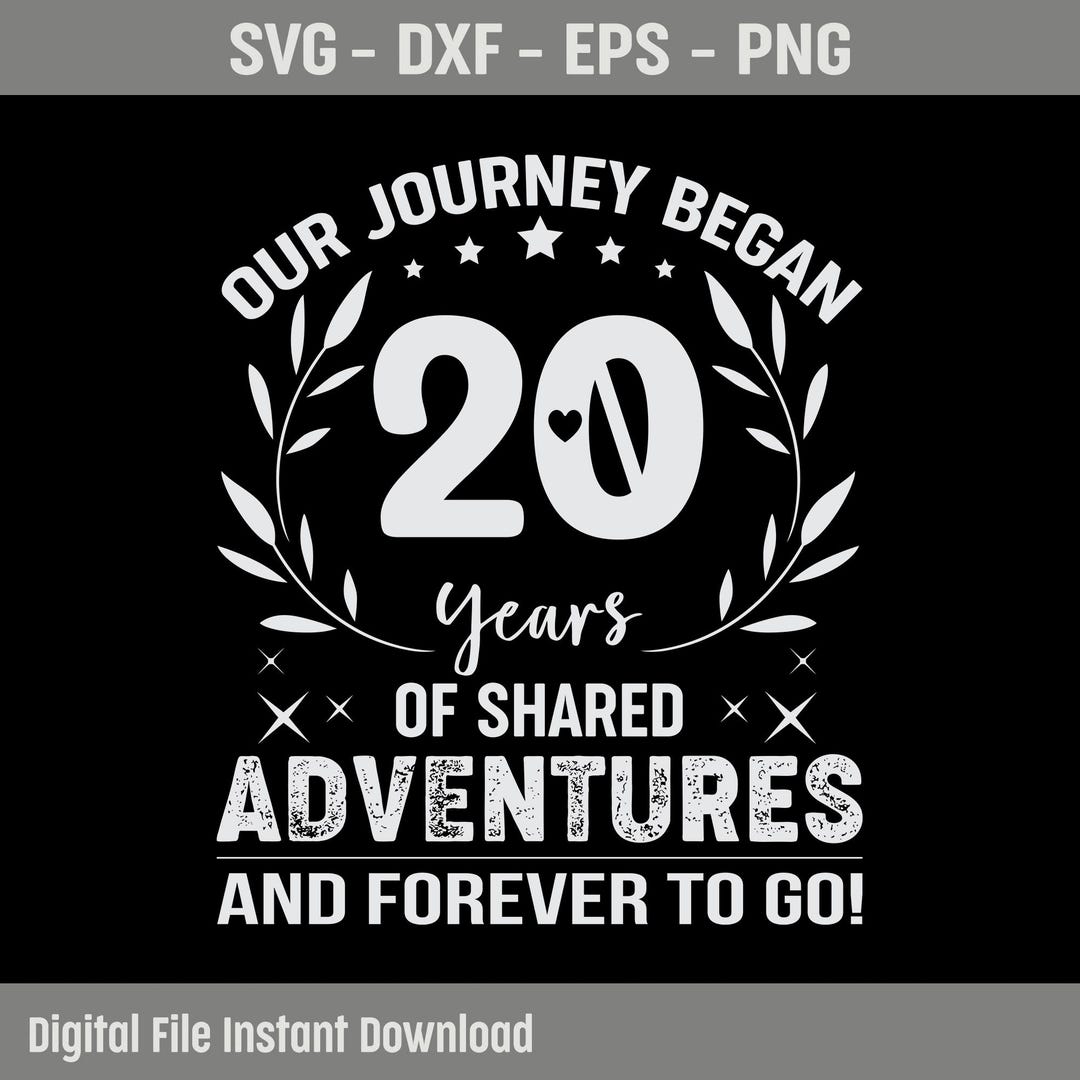 Our Journey Began 20 Years, 20th Wedding Anniversary Gift, 20 Years of ...