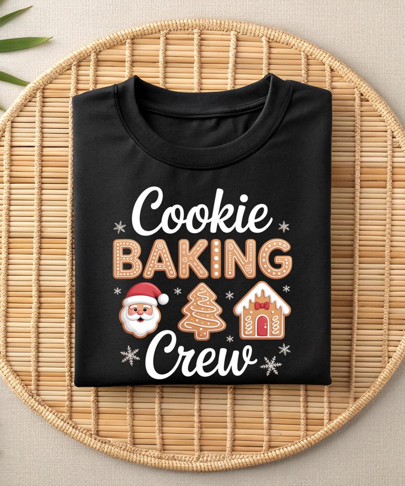 Cookie Baking Crew Shirt. Fun Family Christmas Design With Gingerbread ...