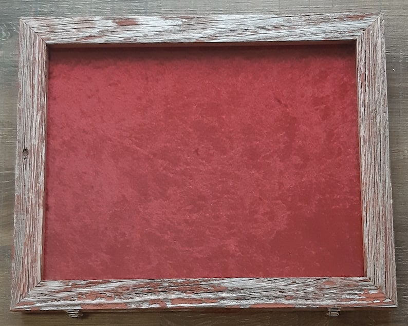 Artifact Display Case - Red, Barnwood Frame - Etsy