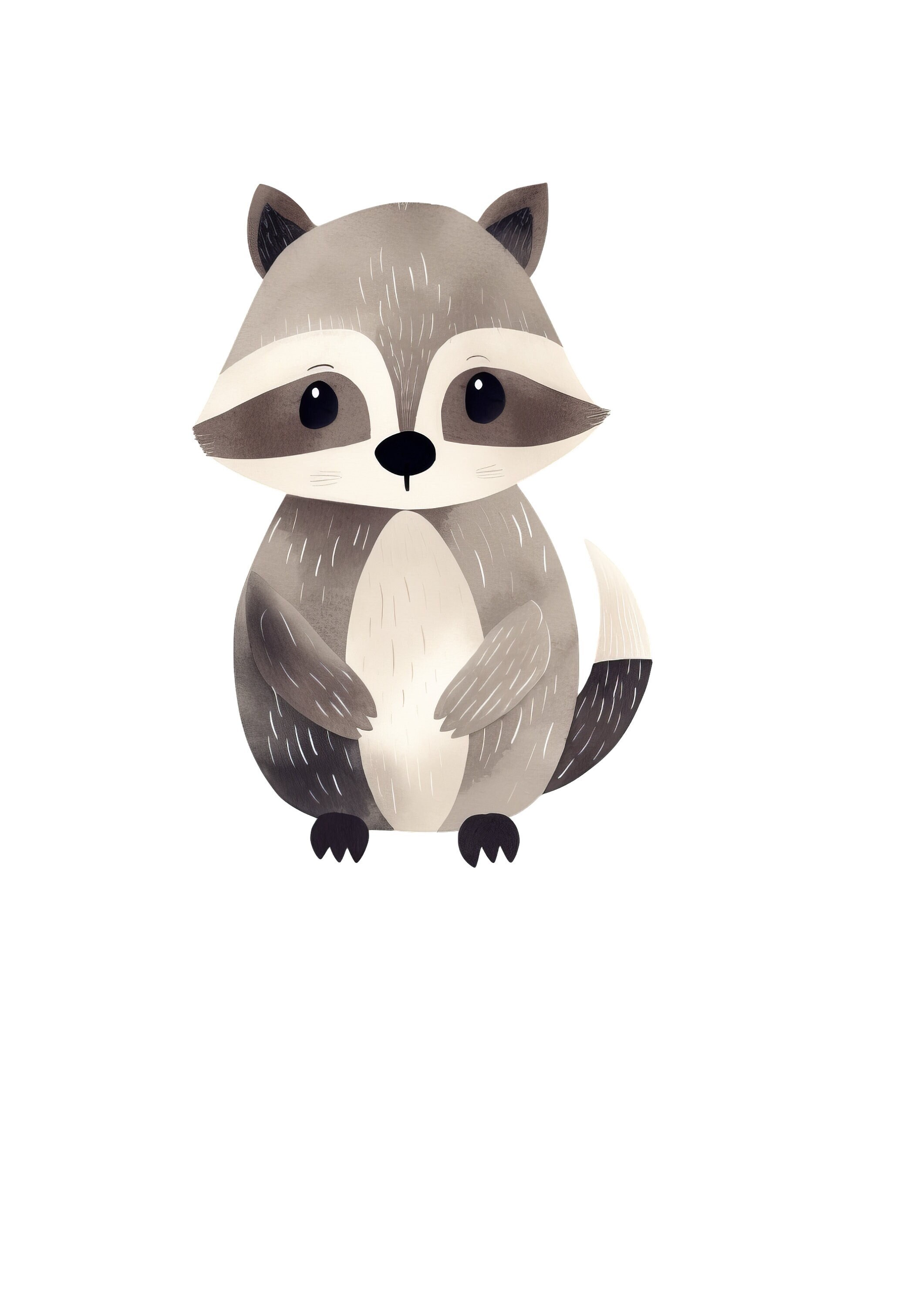 Woodland Animal Racoon Cut Out - Etsy