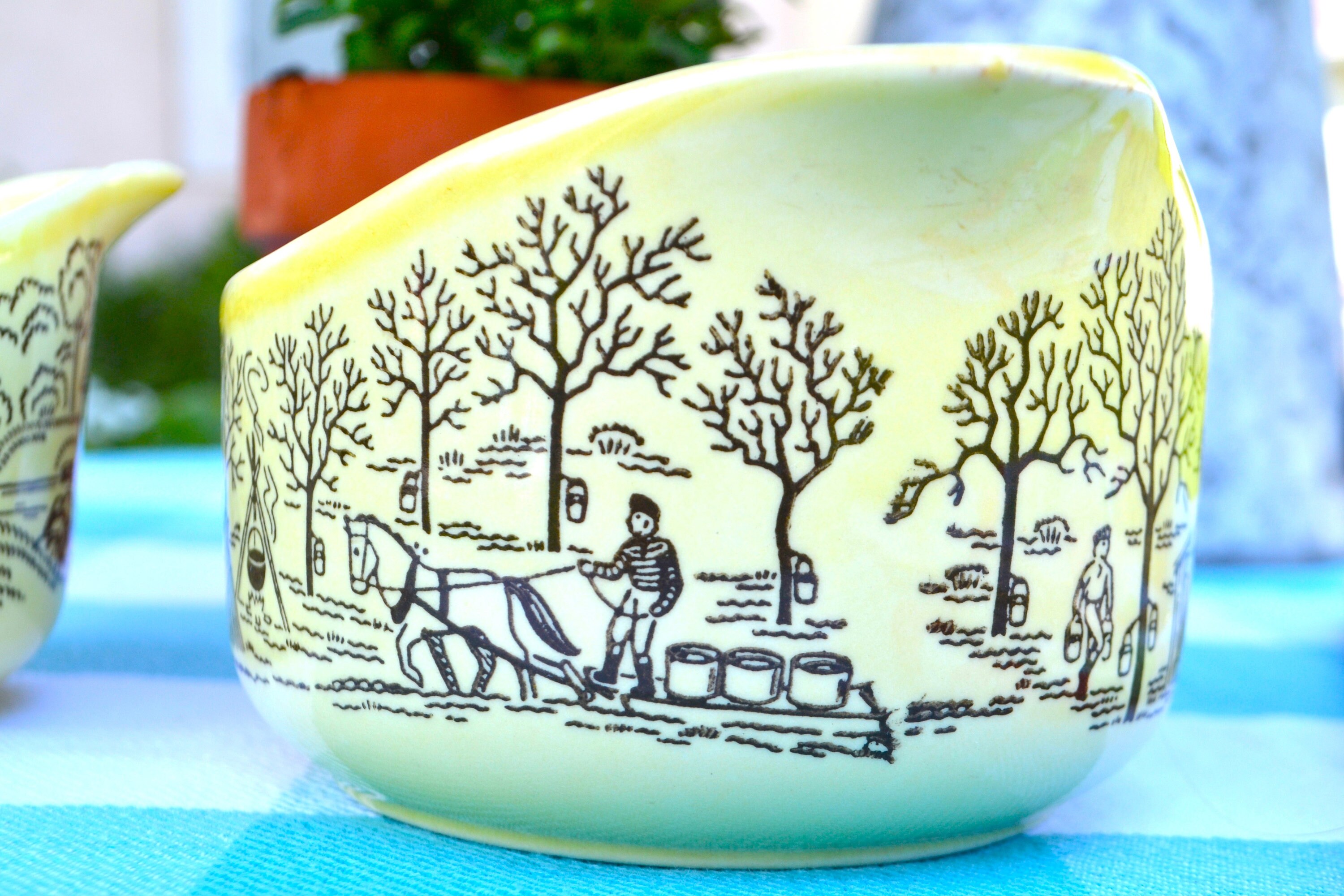 1950's Vintage Buck Farms Bowl and Creamer Set - Etsy