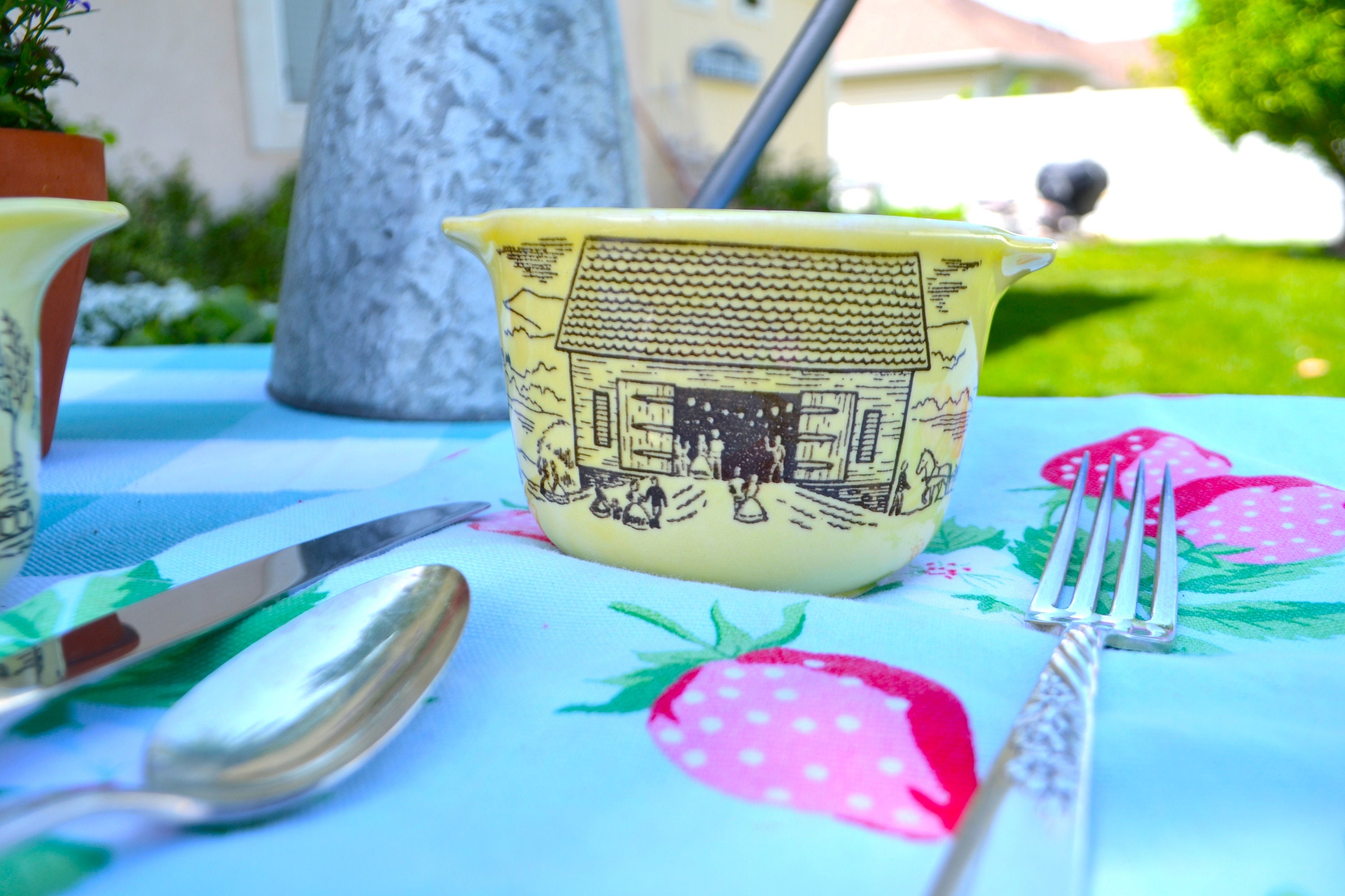 1950's Vintage Buck Farms Bowl and Creamer Set - Etsy