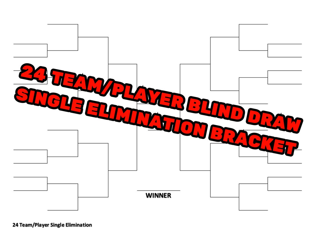 24 Team Player Bracket Printable Tournament Sports Basketball - Etsy
