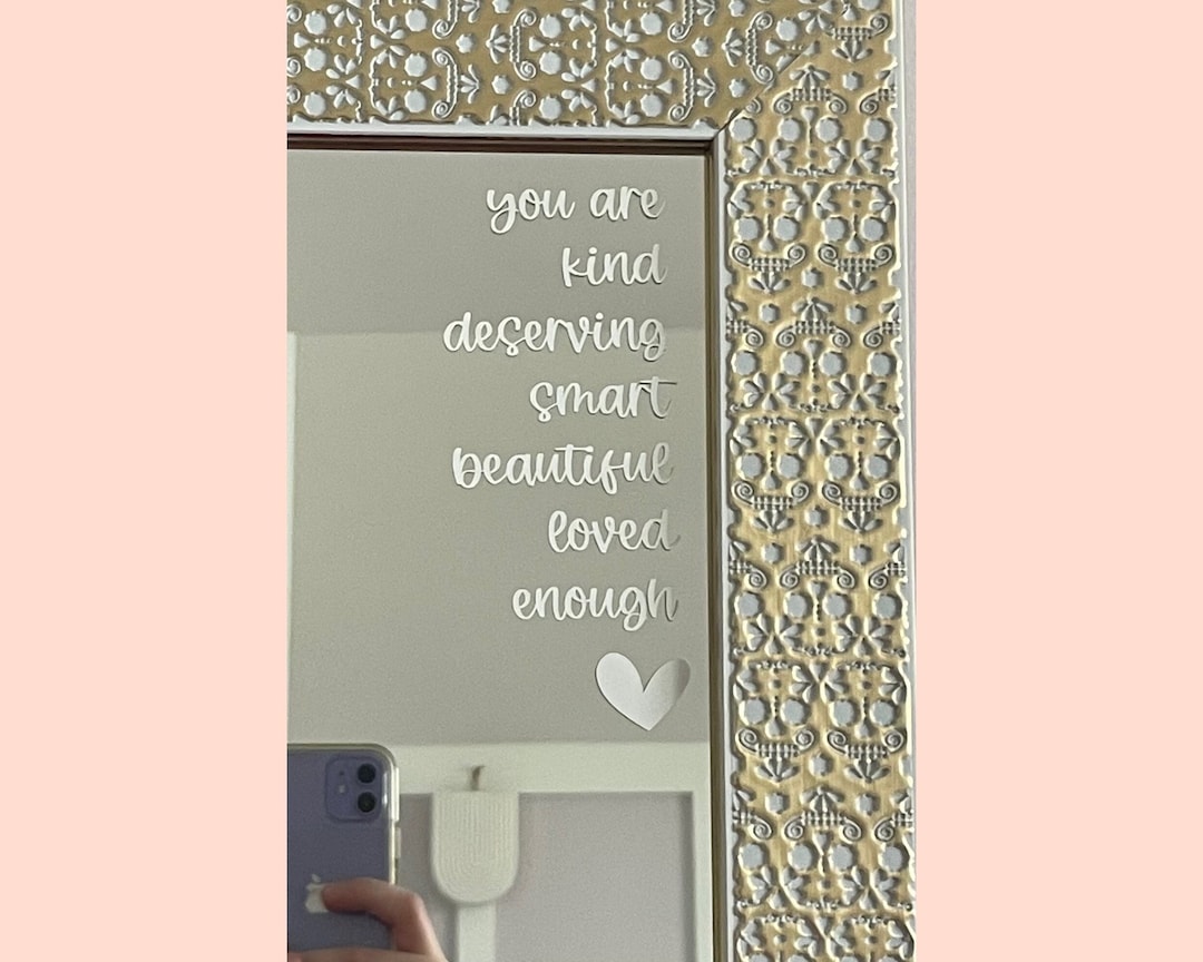 Positive Affirmation Mirror Decal - Etsy