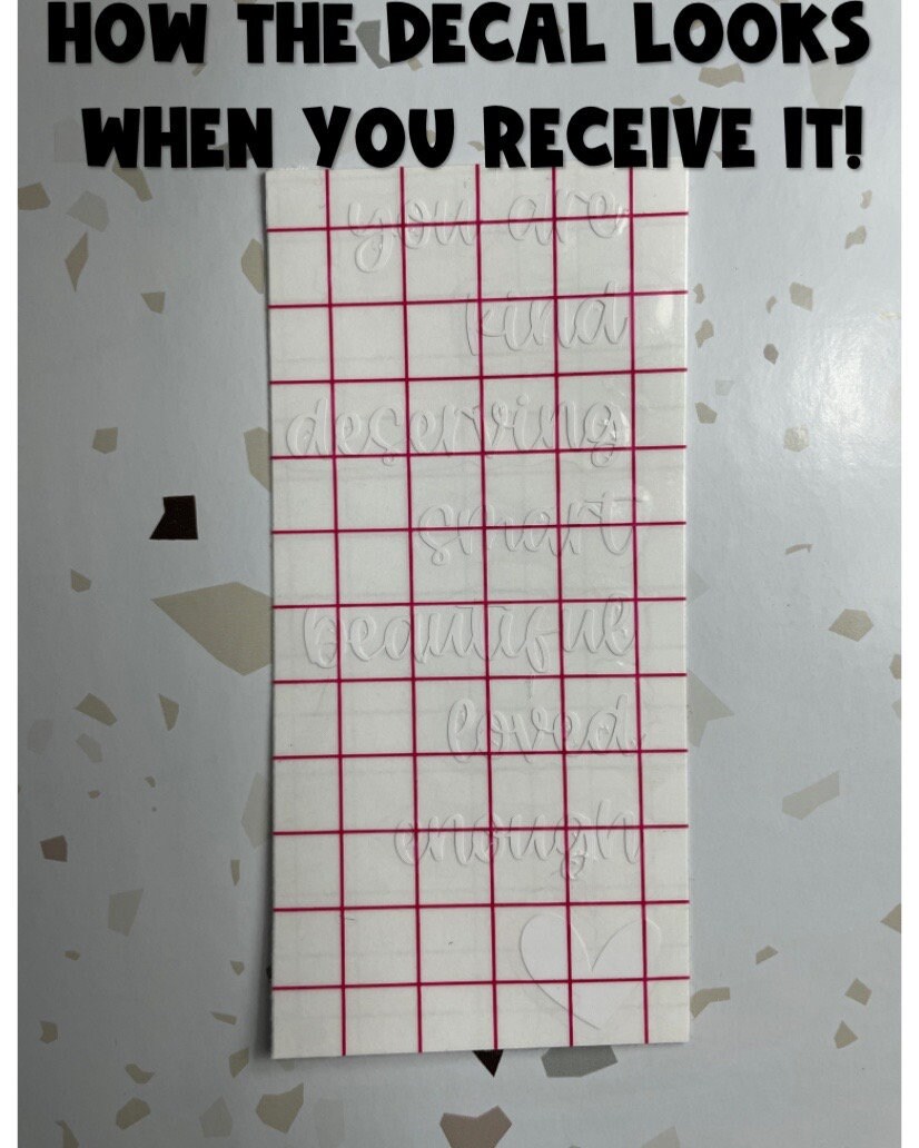 Positive Affirmation Mirror Decal - Etsy