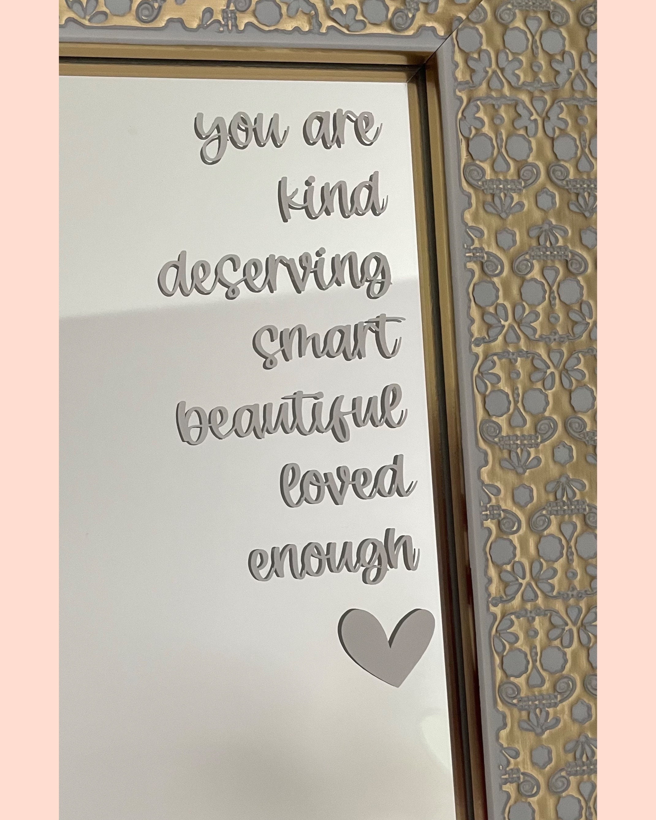 Positive Affirmation Mirror Decal - Etsy