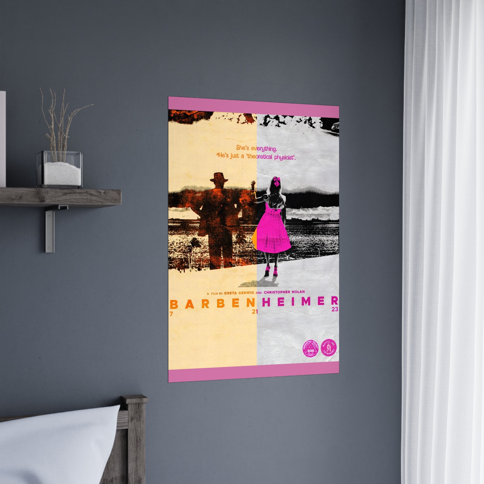 BarbEinheimer Poster, Barbie Movie Poster, Oppenheimer Poster, 2023 ...