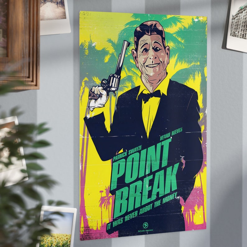 Point Break Poster, Vintage Movie Poster, Minimalist Art, Retro Modern ...