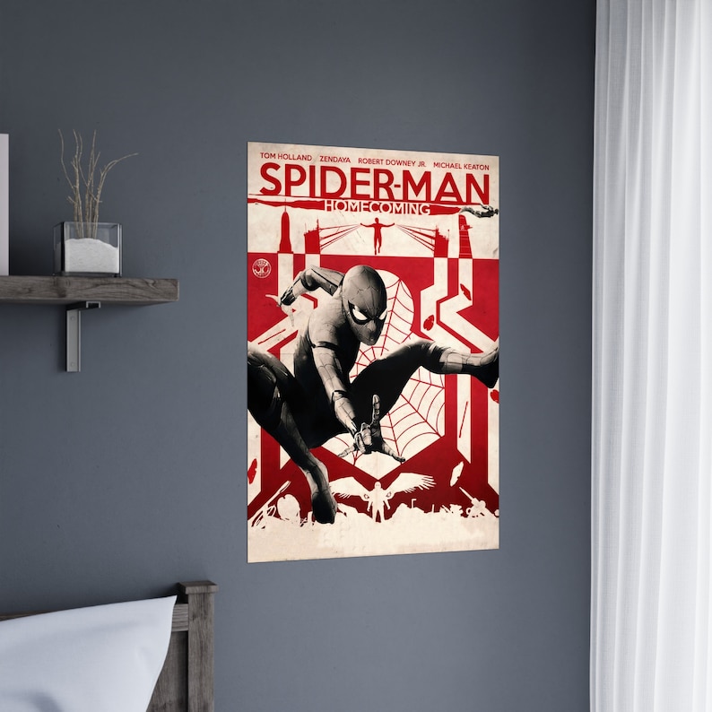 Spider Man Poster, the Amazing Spider Man, Movie Print Poster, Retro ...