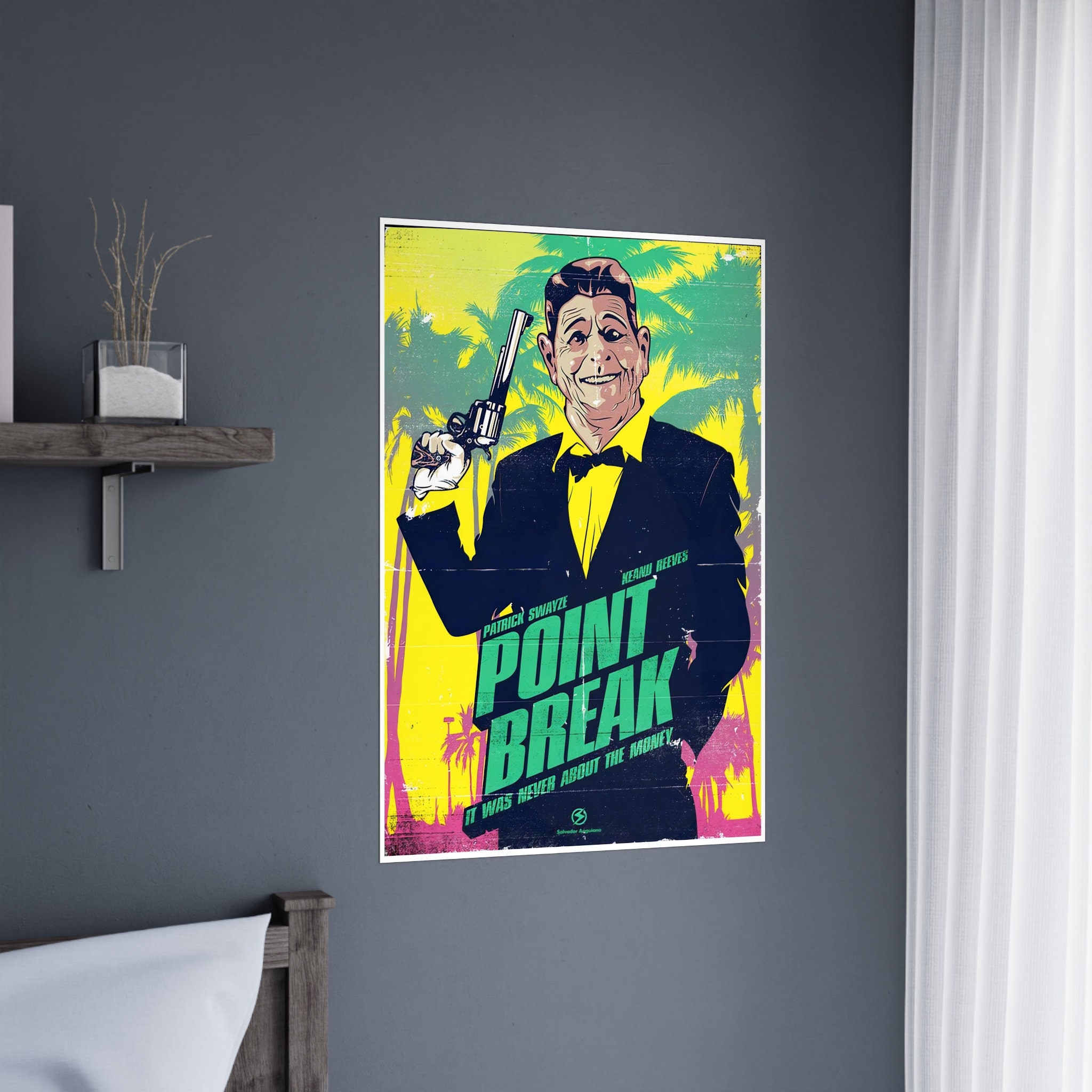 Point Break Poster, Vintage Movie Poster, Minimalist Art, Retro Modern ...