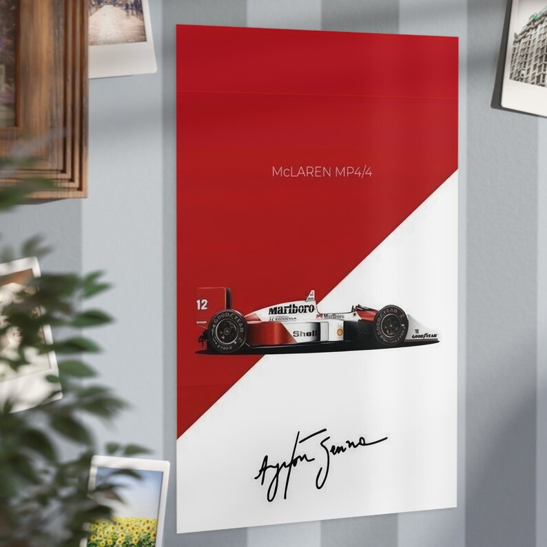 Ayrton Senna Poster, F1 Racing Poster, Canvas Print, F1 Wall Decor ...