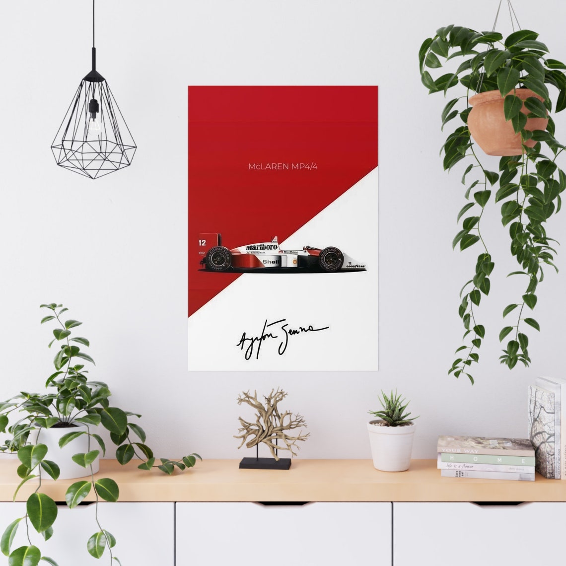 Ayrton Senna Poster, F1 Racing Poster, Canvas Print, F1 Wall Decor ...