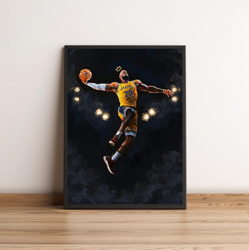 Lebron James Poster, Lebron James Wall Art, Lebron Art Print, NBA ...