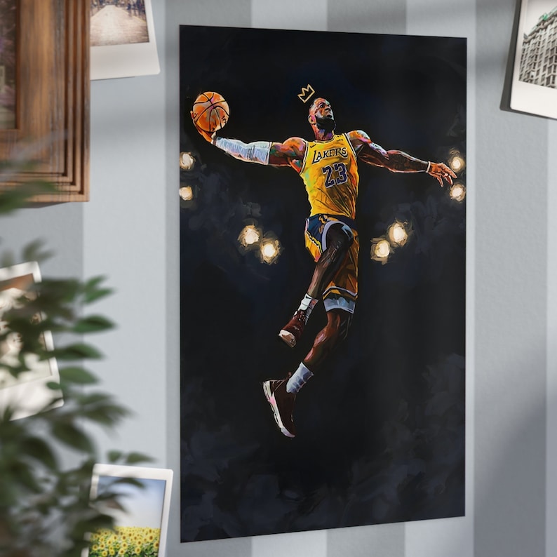 Lebron James Poster, Lebron James Wall Art, Lebron Art Print, NBA ...