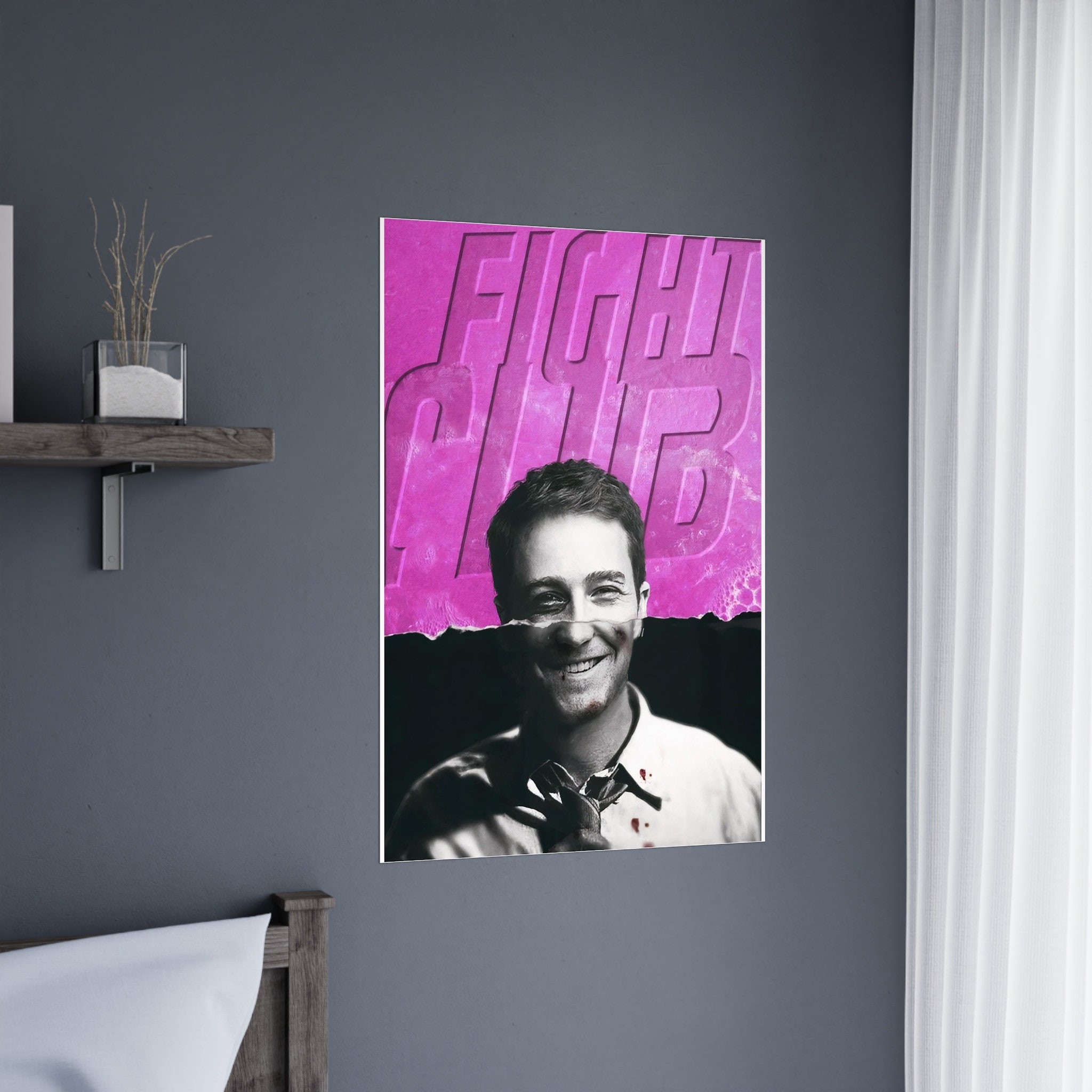 Fight Club Poster, Tyler Durden Poster, Brad Pitt Wall Art, Fight Club ...