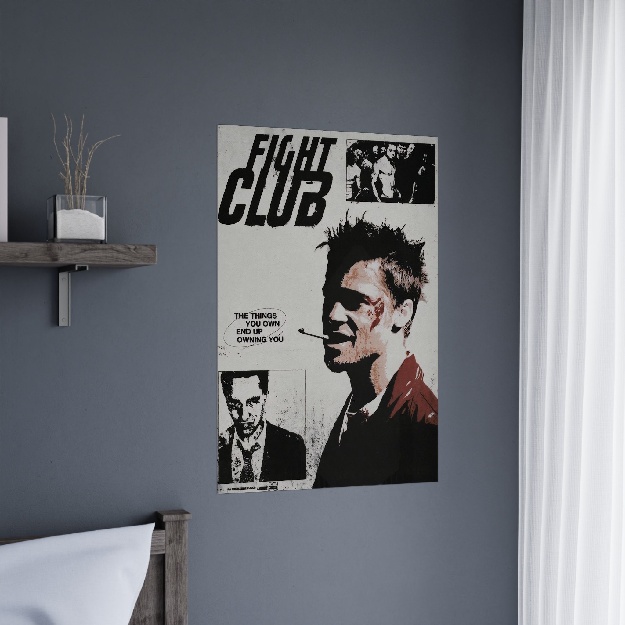 Fight Club Poster, Fight Club Wall Art, Art Print, Wall Decor, Tyler ...