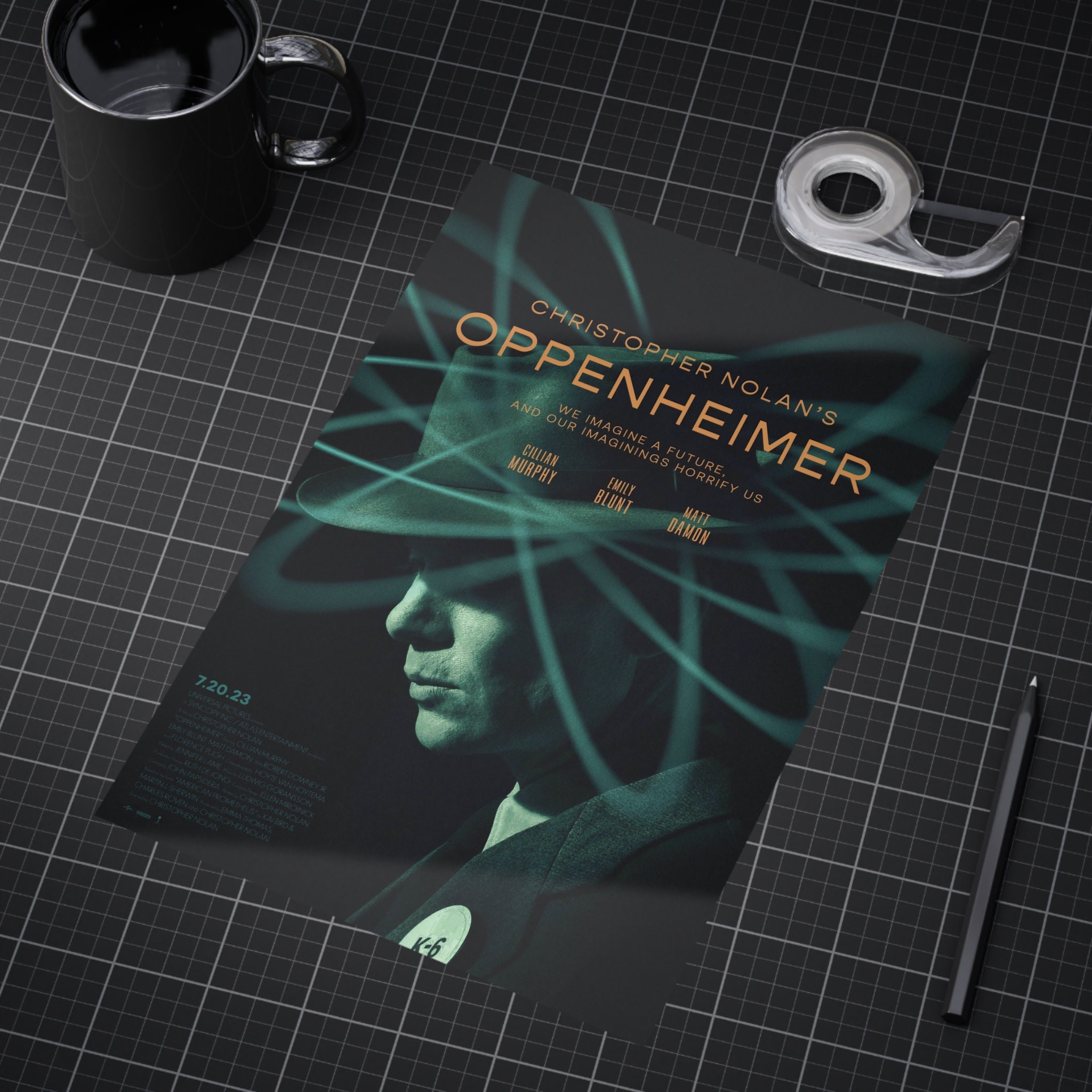Oppenheimer Poster, Christopher Nolan Poster, Minimalist Movie Poster ...